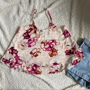 Metaphor | Tops | Blush Watercolor Floral Tank | Poshmark